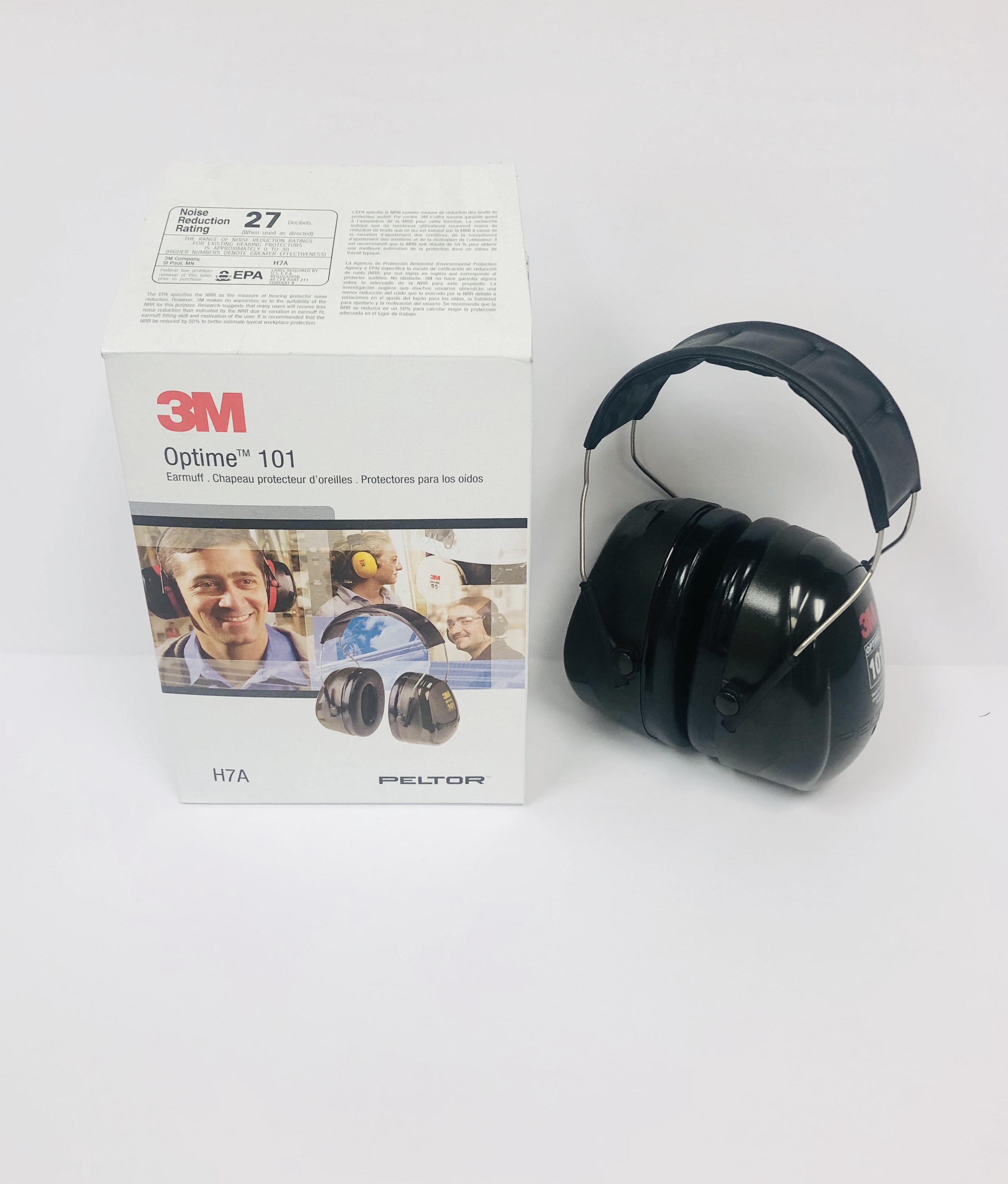 Hearing Protection - Ear Muffs - 3m Peltor Optime 101 Earmuffs #h7a - Over-the-head- 02-H7A